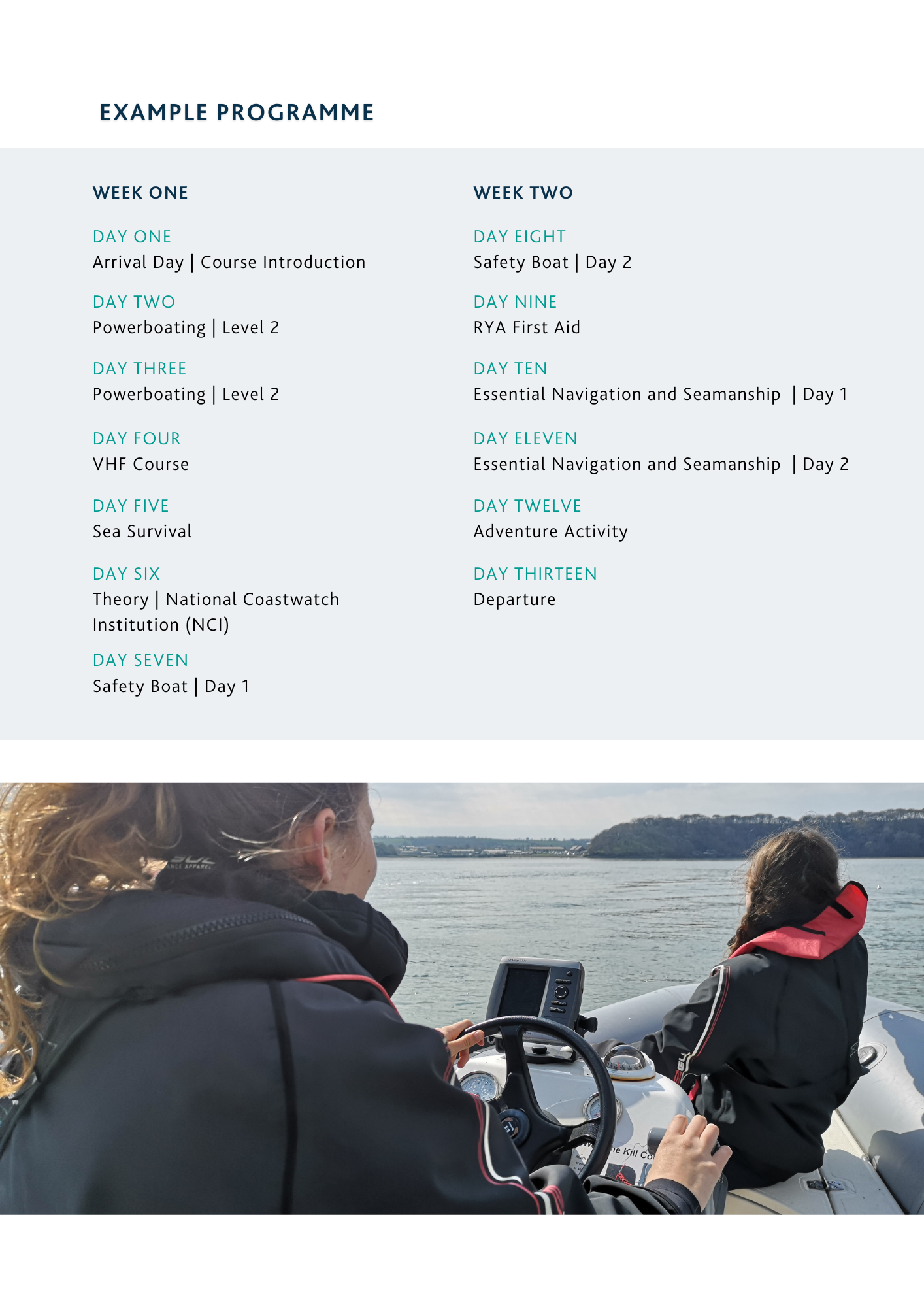 Example Nautical Leadership Experience Itinerary | PDF - UWC Atlantic ...